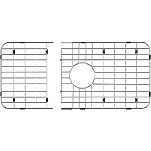 SANNO Kitchen Sink Grate Sink Protector for Kitchen Sink 25" X 12.8", Stainless Steel Grid Sink Protector Kitchen Sink Rack Bottom of Kitchen Sink,Center Drain Sink Bottom Grid