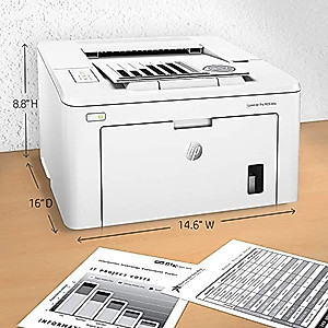 HP Laserjet Pro M203dw Wireless Laser Printer, Duplex Printing, 30ppm, 1200x1200 dpi, LED Button, Mobile Printing, Compatible with Alexa (G3Q47A), Wi-Fi & Ethernet, W/Silmarils USB 2.0 Printer Cable