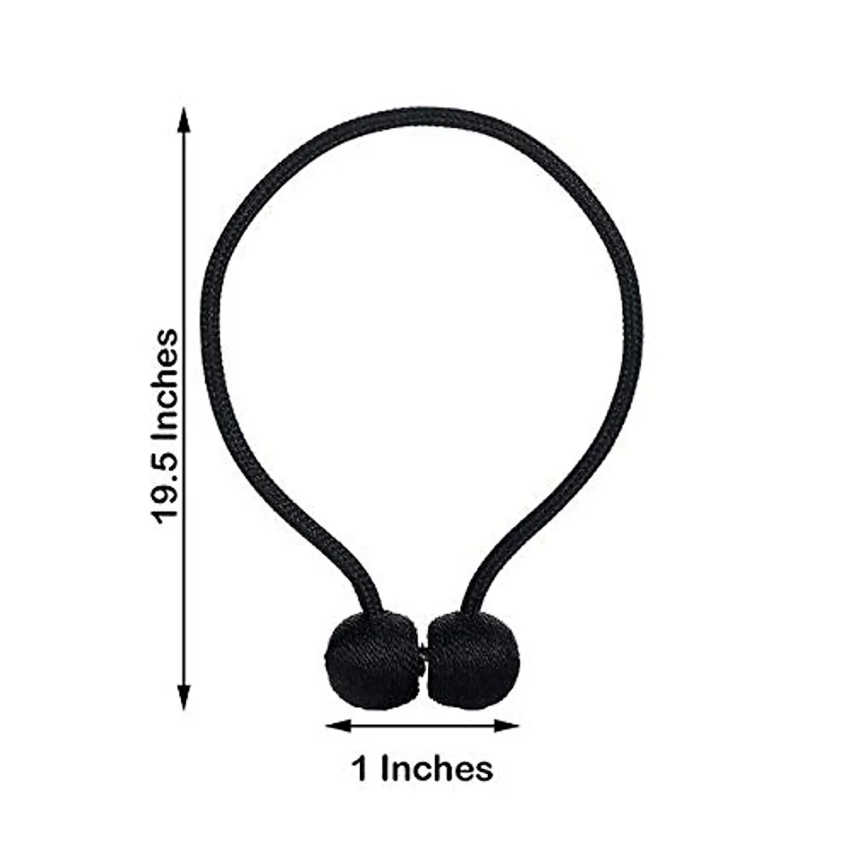 BalsaCircle 2 Black Magnetic Tie Backs Metal Window Curtains Holdbacks - Wedding Reception Party Home Window Decorations Supplies