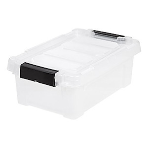IRIS USA SIA-3 CLR/BLK 6PK IRIS Store-It-All Tote 3 Gallon, Clear, 3 GAL