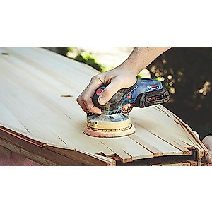 BOSCH GEX18V-5B15 18V Brushless 5 In. Random Orbit Sander Kit with (1) CORE18V 4 Ah Advanced Power Battery