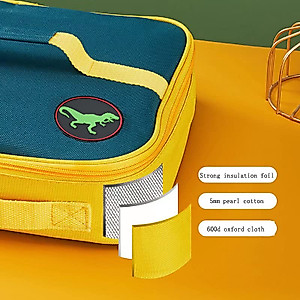 HT HONOR . TRUST Dinosaur Lunch Box, Kids Insulated Small Lunch Bag For Boys, Lunch Boxes For School
