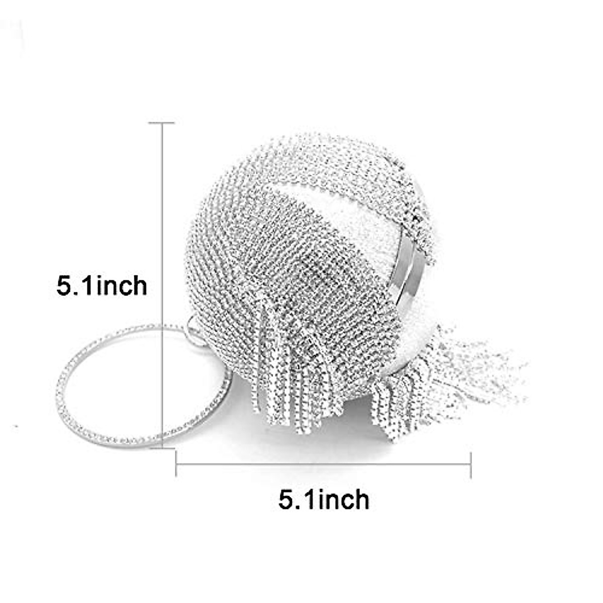 Oweisong Women’s Round Ball Evening Bag Clutch Cage Purse Vintage Banquet Shoulder Handbag