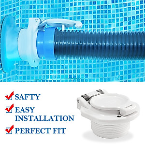 W400BWHP Free Rotating Vacuum Lock Safety Wall Accessories Replacement for Hayward Navigator Pool Cleaners（White）