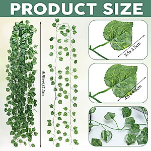 72 Packs Fake Vines Fake Ivy Leaves Artificial Ivy Garland Greenery Vines Hanging Plants for Bedroom Wedding Party Garden Home Kitchen Office Wall Decoration