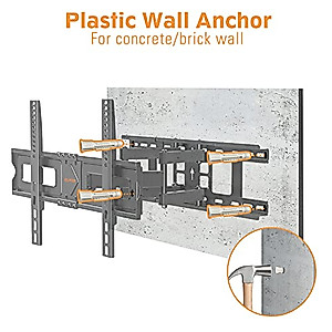 ELIVED Universal TV Mounting Hardware Kit, Fits TVs up to 80 Inch, Includes M4 M5 M6 M8 Screws, Washers, Spacers and Concrete Wall Anchors, Compatible for Most Flat/Curved TV/Monitor Mount. YD1013