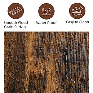 TJYGO Kitchen Table and Chairs for 4, Dining Table Set for 4 with Space-Saving Design, Industrial Dining Room Table Set for Family Dinner, Party, Rustic Brown