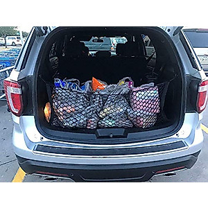 Envelope Style Automotive Elastic Trunk Mesh Cargo Net for Ford Explorer 2020-2023 - Premium Trunk Organizers and Storage - Luggage Net for SUV - Best Car Organizer for Ford Explorer