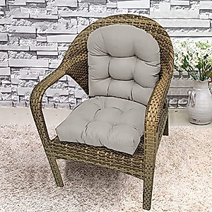 ATIASRAMA 2 Pack Seat Cushions Waterproof Outdoor Indoor-18.9" x 18.9" All Weather Rocking Chair Cushions U-Shape for Patio Furniture Thicken Outdoor Wicker Chair Seat Replacement