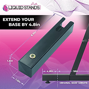 Liquid Stands Piano Stand Extender for Extra Security and Durability for 2-Tier Keyboard Stand - Extender for Wider Base to Keep Keyboard Stand Stable
