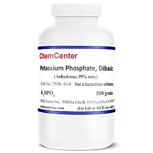 Potassium Phosphate, Dibasic, 99% min., 500 Grams