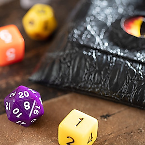 Monster Gaming 100 Dice Value Pack - 10 Multi-Colored Assorted Polyhedral Die, Compatible with Dungeons Dragons, MTG Magic, RPG DND & Board Games- Includes D4, D6, D8, D10, D12, D20