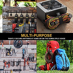 LuBanSir 9 Pack Extension Cord Holder, 17" Heavy Duty Hook and Loop Storage Strap Fit Extension Cords, Garden Hoses, Rope, RV Storage and Organization