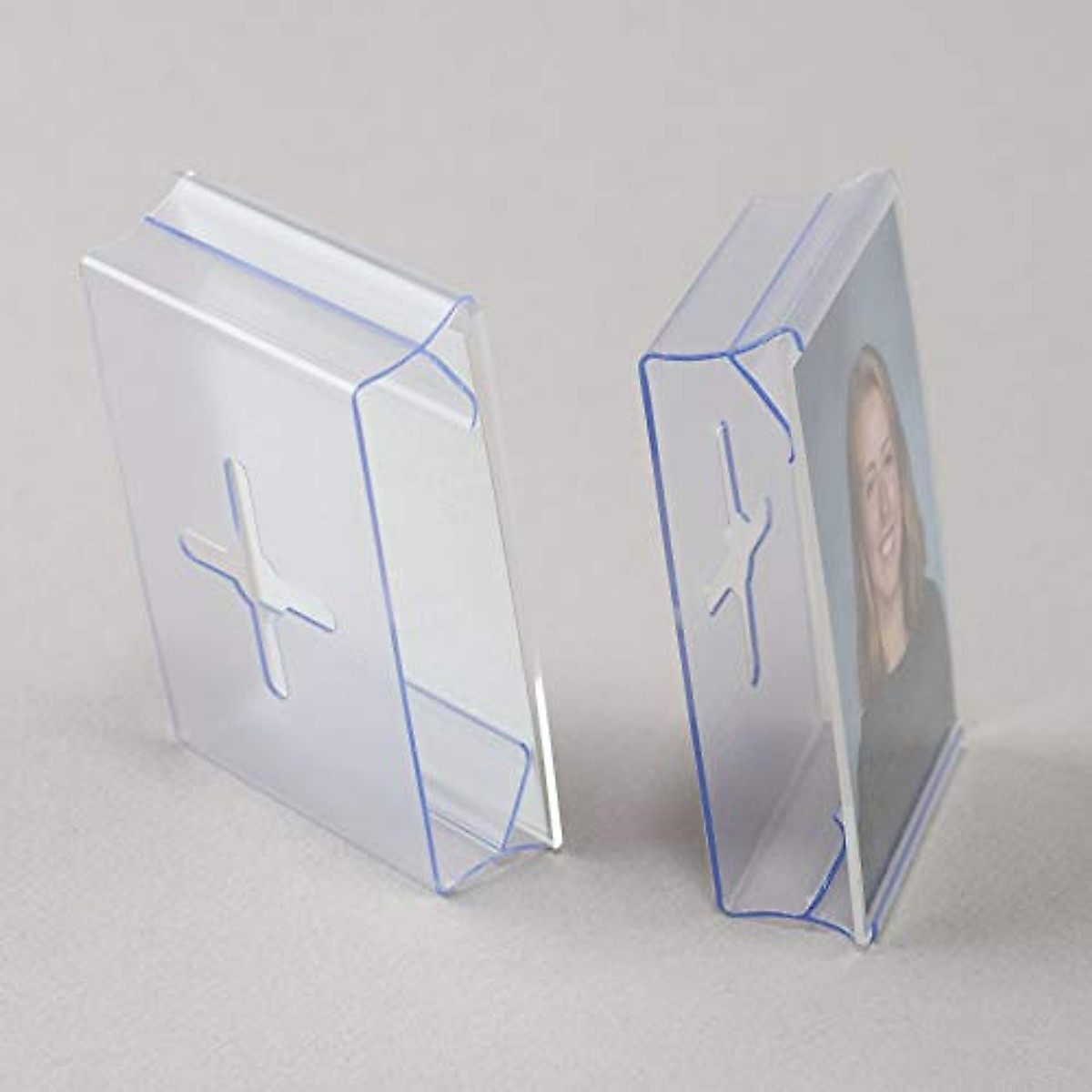 CollectorMount Photo Mount 1 Pack, Clear Picture Frame, Wall Mount or Shelf Stand, Vertical or Horizontal, 2.5” x 3.5”
