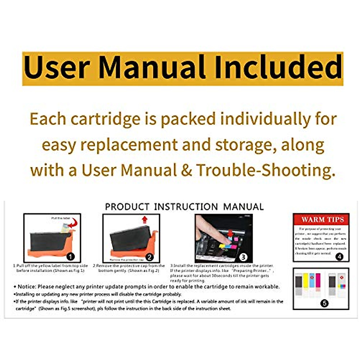 8-Pack Compatible Dell Series 21 Ink Cartridges Replacement for DELL V313W V515W P513W P713W V715W Printer (5BK, 3Color)