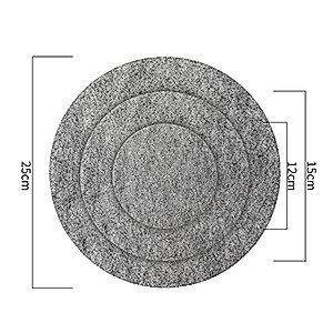 Chris.W 72pcs Felt Plate Protectors China Storage Dividers in 3 Sizes, Large Thick and Premium Soft Separator for Moving Stacking Packing Dishes Procelain Cookware (Grey)