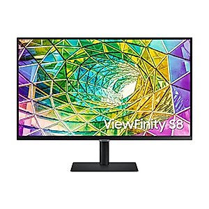 SAMSUNG 32 Inch 4K UHD, Computer, Vertical, HDMI Monitor, USB Port, HDR10 (1 Billion Colors), TUV-Certified Intelligent Eye Care, S80A (LS32A804NMNXGO),Black