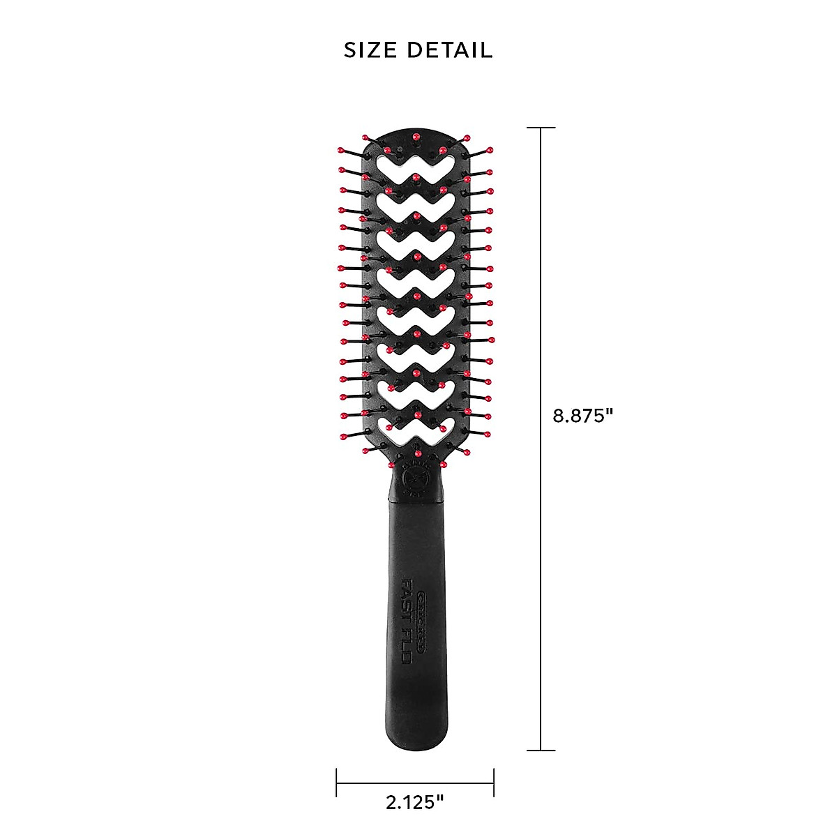 Cricket Static Free Fast Flo Vent Hair Brush - Quick Blow Drying, Easy Styling, and Tangle-Free Detangling for All Hair Types, Long, Short, Thick, Thin, Curly, Straight, and Wavy