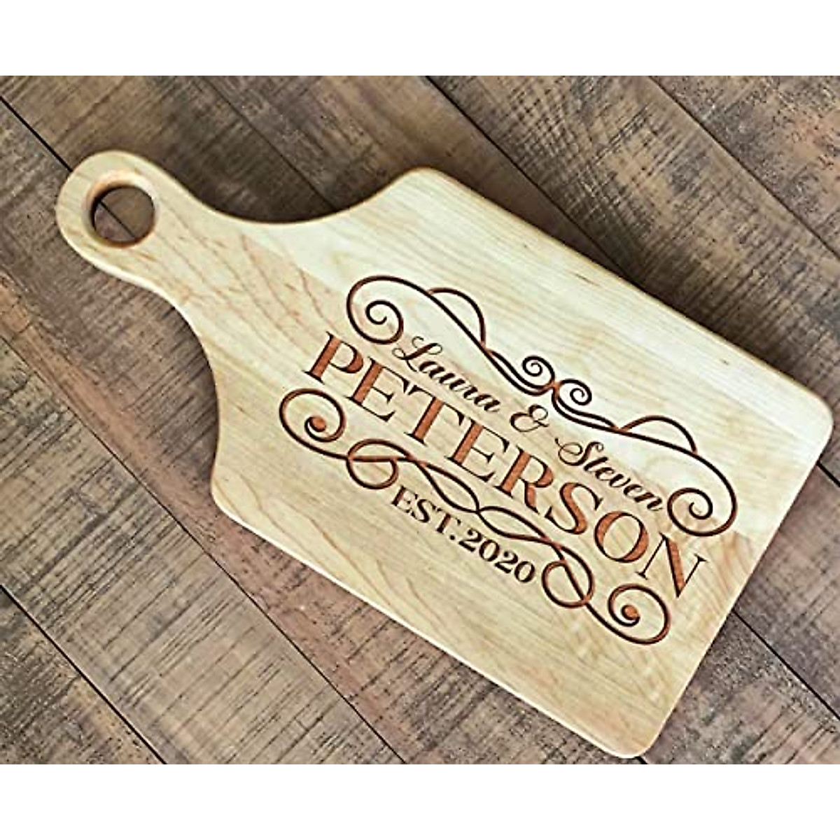 Personalized Mr and Mrs Cutting Board Wedding Gift for Couple Custom Engraved Cutting Board