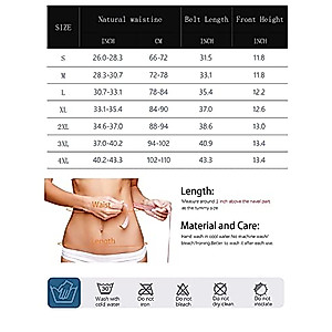 TELALEO Neoprene Waist Trainer for Women - Slimming Body Shaper - 2 Hot Waist Trimmer Cincher Sweat Belt - Tummy Control Corset Girdle Deep Black Medium02