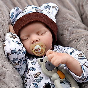 JIZHI Realistic-Newborn Baby Dolls, 17 Inch Lifelike Reborn Baby Dolls Real Life Baby Dolls with Toy Accessories & Gift Box for Kids 3+ or Reborners Collection