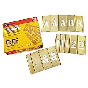 Stencil Set-Letter/Number 3" Brass 45Pcs.