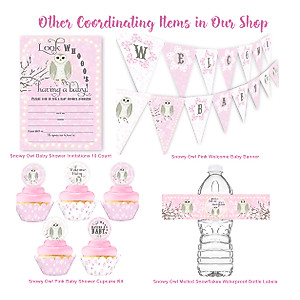 POP parties Snowy Owl Birthday Party Invitations - Blue - 10 Invitations 10 Envelopes