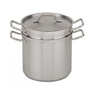 Royal Industries Double Boiler with Lid, 12 qt, 10.2" x 9.3" HT, Stainless Steel, Commercial Grade - NSF Certified