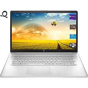 HP 17.3" HD Touchscreen Laptop, AMD Ryzen 5 7530U (6-Core) Processor, AMD Radeon Graphics, 64GB RAM 1TB SSD, Bluetooth, HDMI, 720p HD Camera, Wi-Fi 6, Numeric Keypad, Windows 11 Home, Silver