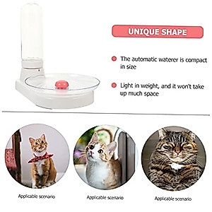 Ipetboom Dog Fountain Food Automatic Puppy Drinking Cat Self Bowl Pet Waterer Station Container Home Feeder Feeding Machine Water Tool Household White Cage Fountains Dispenser Creative