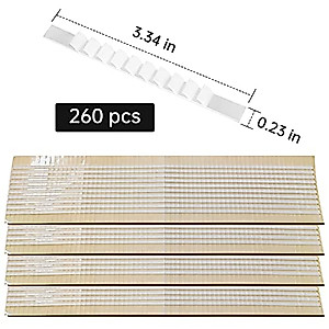 Non Slip Hanger Grips for Wood Hangers Clear Clear Rubber Hanger Grip Adhesive Clothe Hanger Strip (2.76" x 0.24") (260)