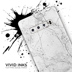 DesignSkinz Cracked Marble Surface Protective Vinyl Decal Wrap Skin Cover Compatible with The Samsung Galaxy S20 (Screen Trim & Back Glass Skin)