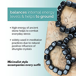 Shungite Wholesale Shungite Bracelets Set | Big Tumbled Bracelets Shungite Jewelry for Men and Women | Authentic Gemstone Jewelry | Crystal Healing and Protection High Positive Energy Bracelet S251