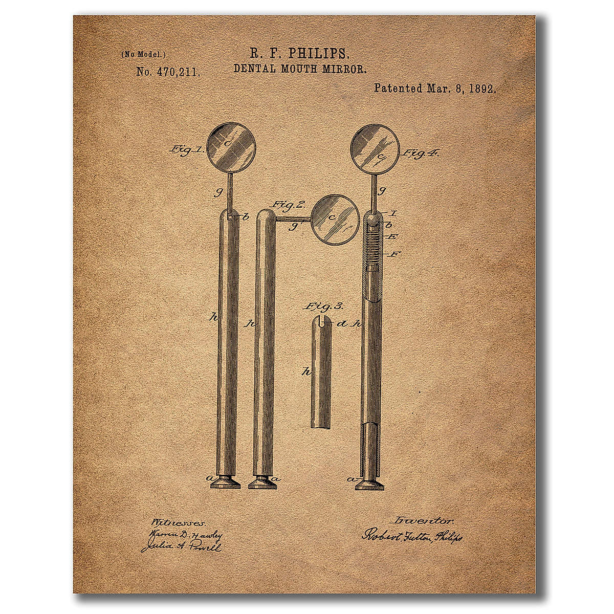 Dentist Patent Wall Art Prints - Set of 6 Vintage Replica Photos
