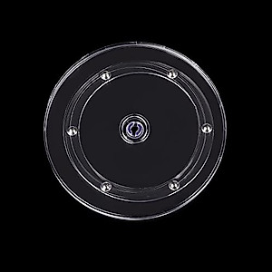 MECCANIXITY 7inch Rotating Swivel Stand with Steel Ball Bearings Lazy Susan Base Turntable for Kitchen Corner Cabinets, Clear