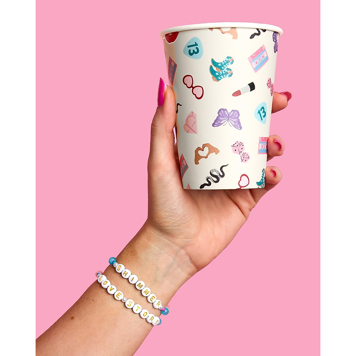 xo, Fetti Party Friendship Bracelets - 8 count | Eras Beaded Party Favor, Goodie Bag, Bachelorette Party, Pearl Bead Concert Decor