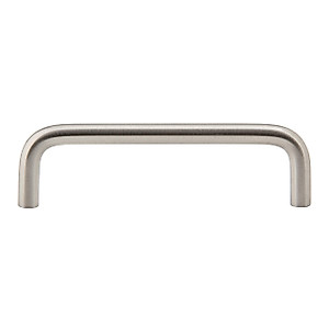 Silverline Satin Nickel Cabinet Hardware Drawer Handle Pull - 4'' Hole Centers, 25 Pack