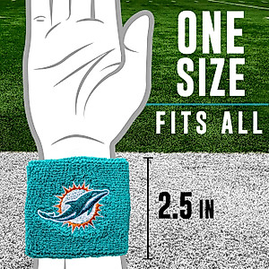 Franklin Sports NFL Embroidered Wristbands, Team Specific, OSFM