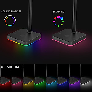 Hiree Table Fan with LED Lights, 2 Speeds Quiet Air Circulator Personal Desk Fan with 10W/7.5W Fast Charger QI Wireless Charging Pad - Suitable for Home, Bedroom, Office, Dorm