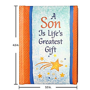 Blue Mountain Arts Mini Book (A Son Is Life’s Greatest Gift)—Birthday Gift, Graduation Gift, Thinking of You Gift, Just Because Gift, or Stocking Stuffer for Son, 4 x 3 inches