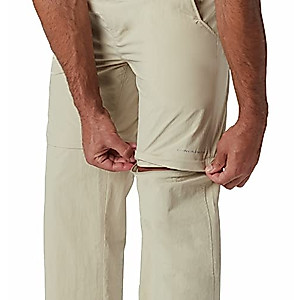 Columbia Men’s Backcast Convertible Sun Pants, Quick Drying Fossil