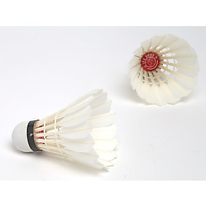 CHAOPAI Red 77 Goose Feather Badminton Shuttlecocks 2 doz