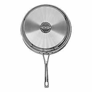 Swiss Diamond 8 Inch Stainless Steel Frying Pan – Professional Cooking Pan to Stir Fry and Saute – Oven- & Dishwasher-Safe Skillet for Induction, Gas, Electric DLX