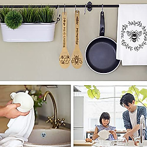 3PCS Bee Kitchen Decor,Bee Kitchen Towels,Bee Wooden Spoons,Farmhouse Kitchen Decor,Bee Decor,Bee Gifts,Bees,Bee Gifts for Bee Lovers,Bee Tea Towel,Housewarming Wedding Mom Cooking Gift