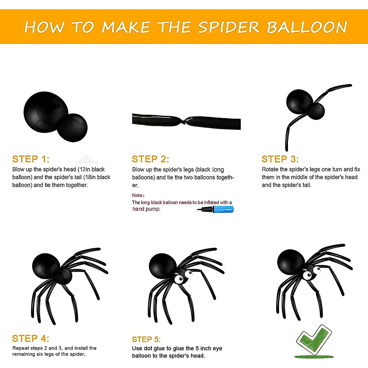 Wecepar 130Pcs Halloween Balloon Garland Arch kit with Halloween Spider Balloon Boo Aluminum Foil Banner Balloons Black Orange Purple Confetti Balloons Dot balloon for Halloween Day Party Decorations