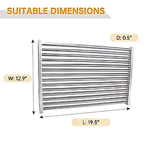 Cozilar Grill Grates Grid Gas Grill Replacement Parts for Weber 7524 7528, Weber Genesis E-310, E-320, E-330, S-310, S-320, S-330, EP-320, EP-330, 19.5” Cooking Grid, for 7620 7622 Flavorizer Bars