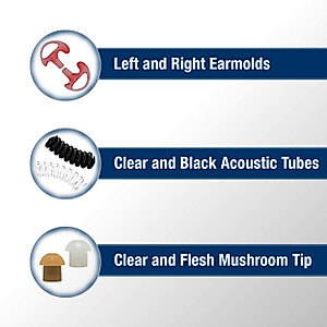 Sheepdog LEO-2W-APXQD Earpiece, Quick Release Police Lapel Mic Headset, Wired, Black Cable, Compatible with Motorola APX 6000 APX 7000 APX 8000 and APX 4000 Radios