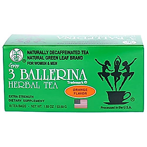 3 Ballerina Tea Extra Strength for Men and Women 3 Boxes Flavored Bundle (Orange, Lemon and Cinnamon Flavors)