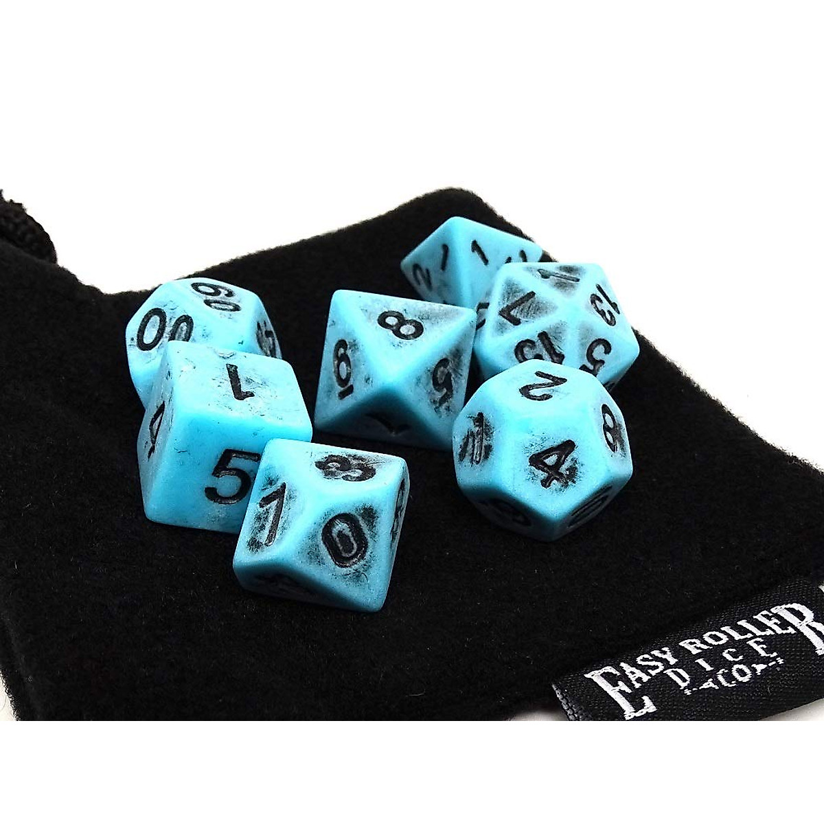 Ancient Topaz Dice Set | 7 Piece | Pristine Edition | Free Carrying Bag | Hand Checked Quality