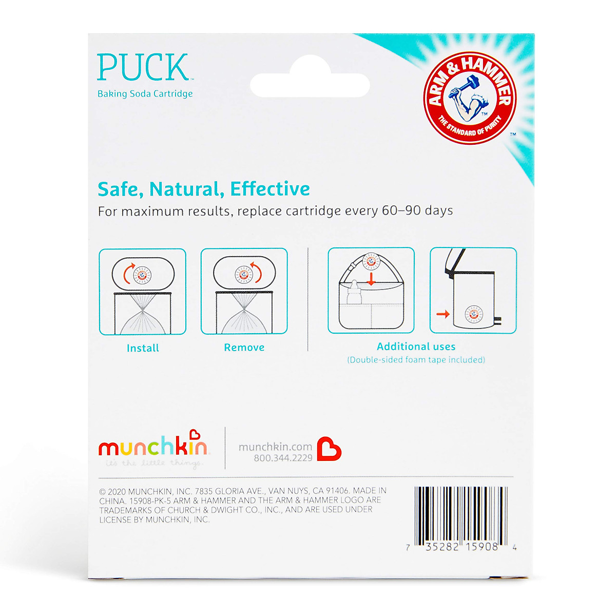 Munchkin Arm & Hammer Puck Baking Soda Cartridge, Lavender Scent